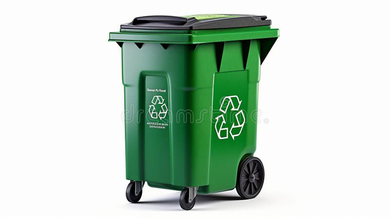 Garbage Container with Recycling Symbol. Generative AI Stock ...