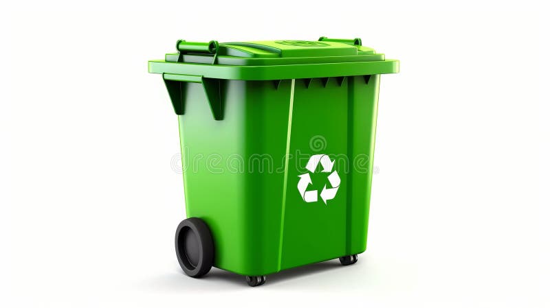 Garbage Container with Recycling Symbol. Generative AI Stock ...