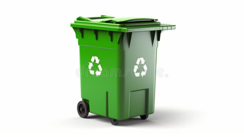 Garbage Container with Recycling Symbol. Generative AI Stock ...