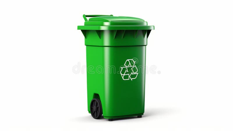 Garbage Container with Recycling Symbol. Generative AI Stock ...