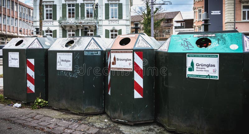 Garbage Container for Selective Sorting of Garbage Freiburg Im Breisgau ...