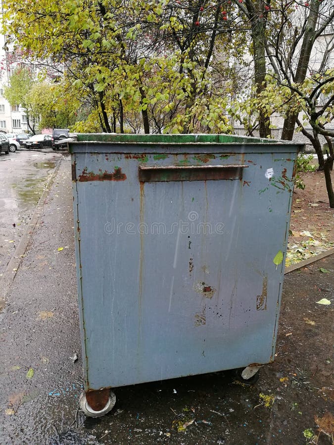 Garbage stock photo. Image of curb, container, rusty - 80505162