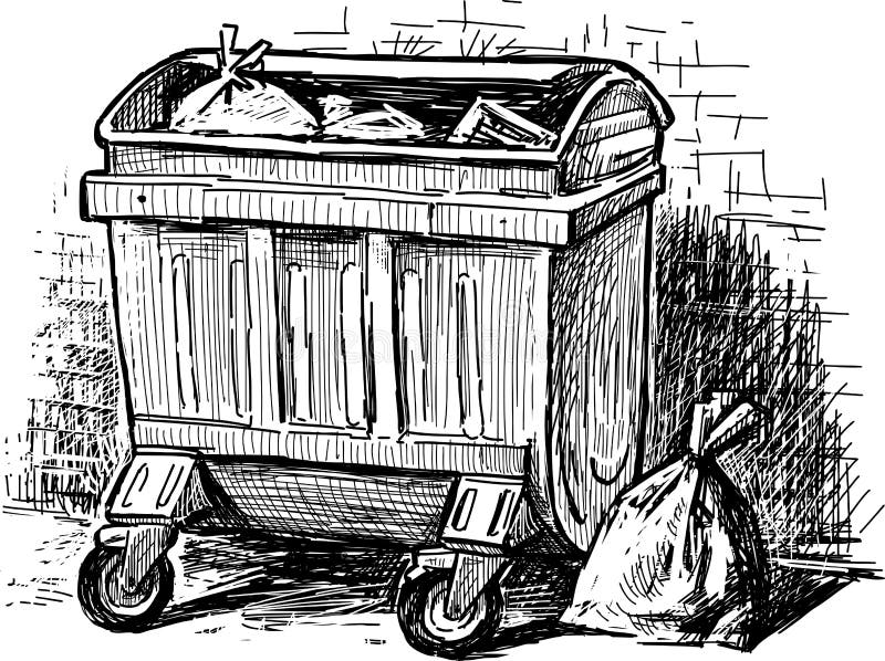 Garbage container stock vector. Illustration of urban - 37464648