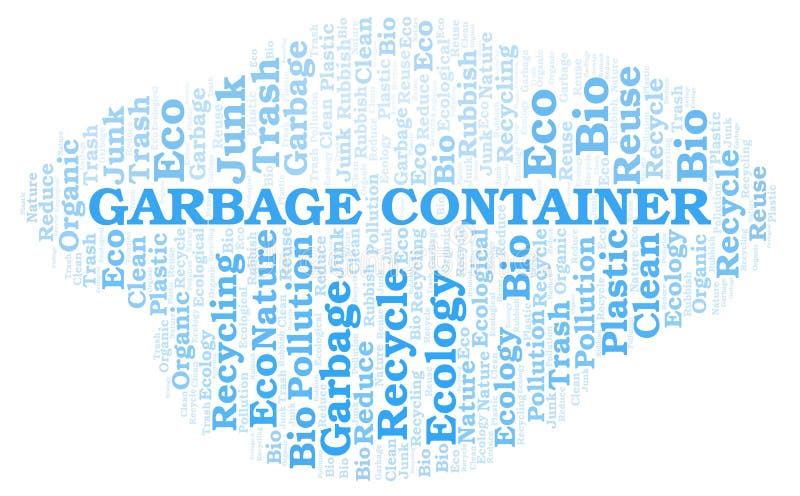 Garbage Container Word Cloud Stock Illustration - Illustration of ...