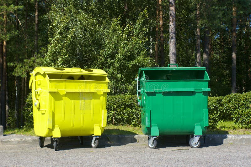 Containers for the Disposal of Waste Stock Image - Image of street ...