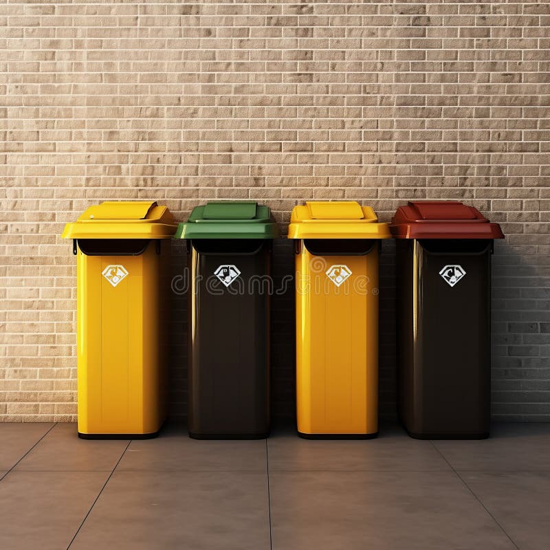 Garbage Containers for Disposal and Recycling of Waste in Different ...