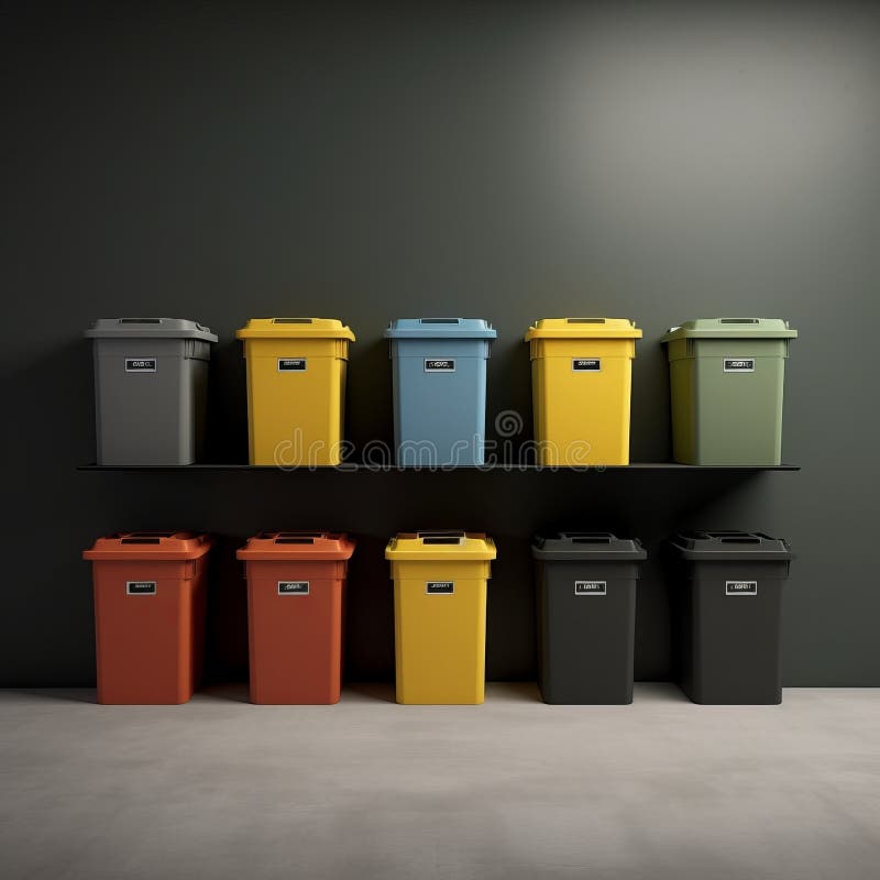 Garbage Containers for Disposal and Recycling of Waste in Different ...