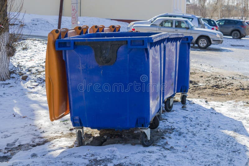Garbage Containers in Full with Garbage. Garbage Containers Used for ...