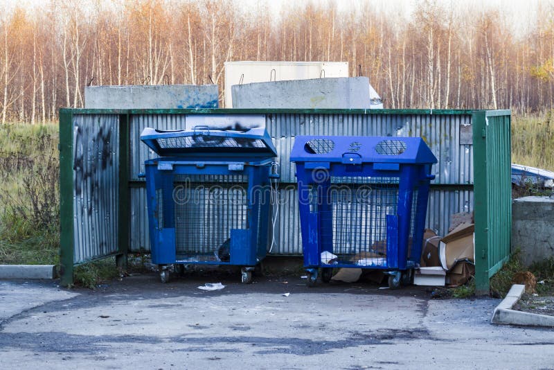 Garbage Containers in Full with Garbage. Garbage Containers Used for ...