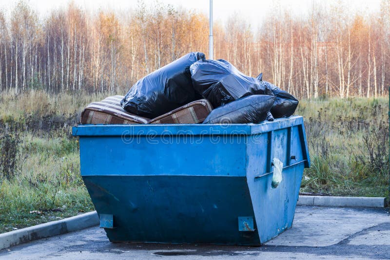 Garbage Containers in Full with Garbage. Garbage Containers Used for ...