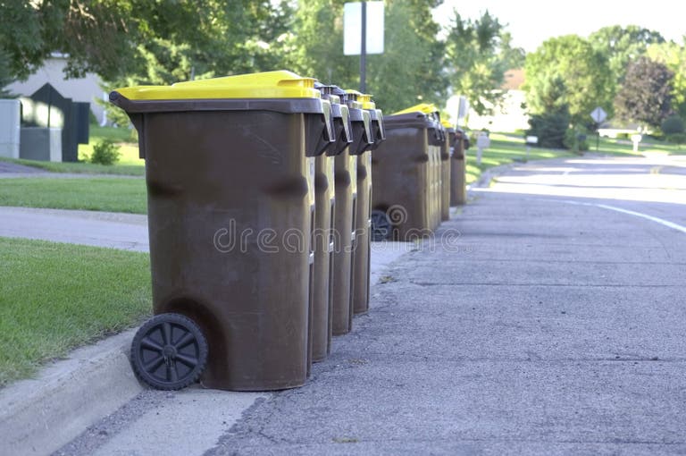 Garbage Day stock image. Image of pollution, curb, litter - 15348199