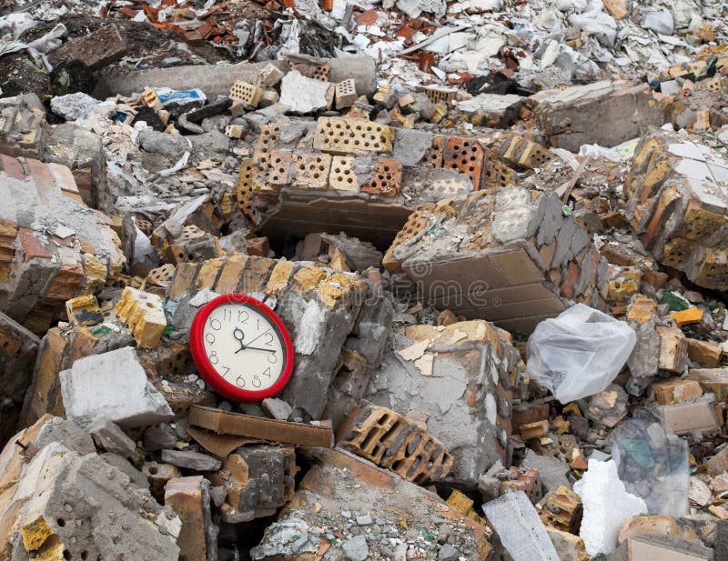 Garbage Dump. Broken Clock in the Garbage Stock Image - Image of ...