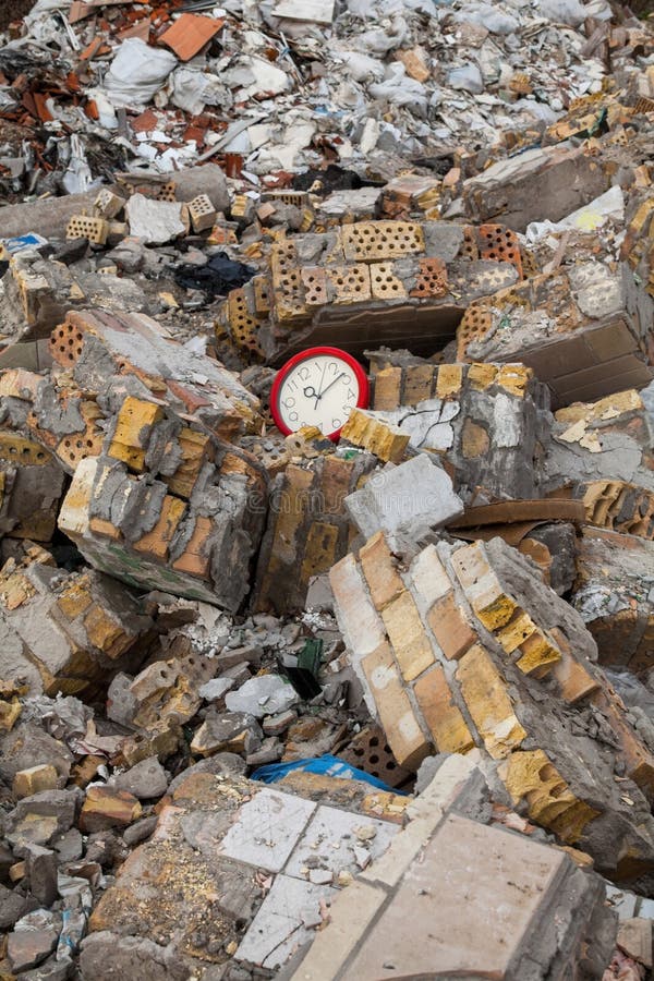 Garbage Dump. Broken Clock in the Garbage Stock Image - Image of broken ...