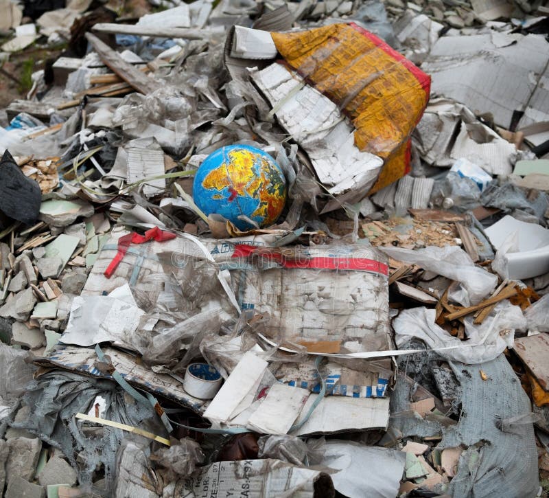 Garbage Dump. Broken Terrestrial Globe in the Garbage Stock Image ... Garbage Dump. Broken Terrestrial Globe in the Garbage Stock Image ...