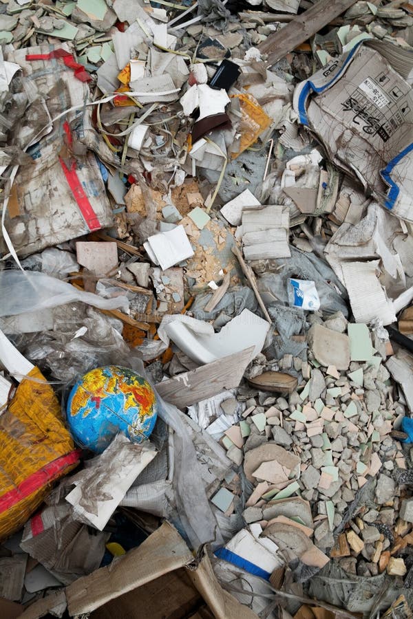 Garbage Dump. Broken Terrestrial Globe in the Garbage Stock Photo ... Garbage Dump. Broken Terrestrial Globe in the Garbage Stock Photo ...
