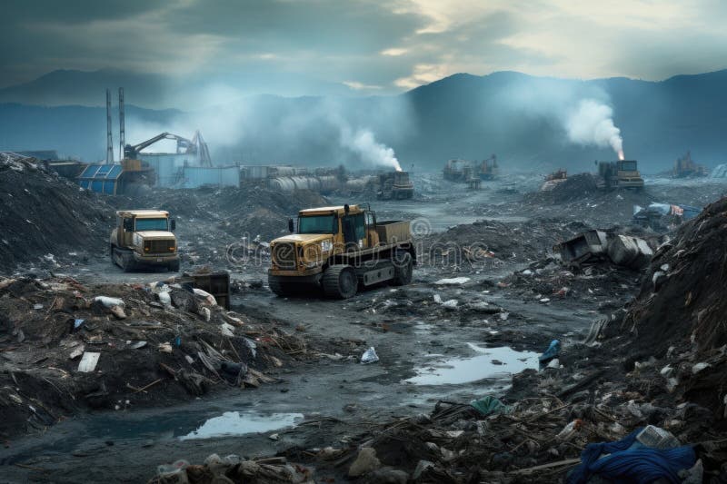 A Garbage Dump. the Concept of Environmental Pollution Stock Photo ...
