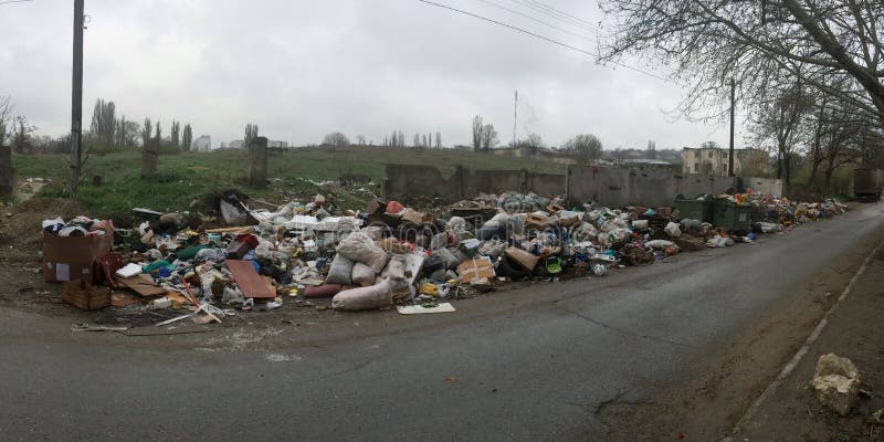 Garbage Dump, Ecological Disaster Concept. Waste Sorting and Recycling ...