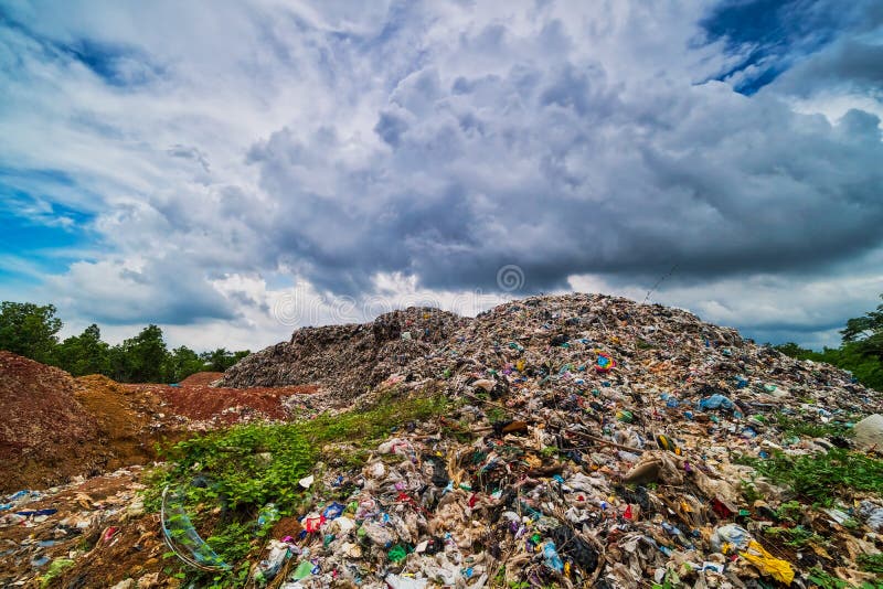 Garbage Dump Hill stock photo. Image of rubbish, nature - 133869052