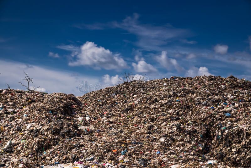 Garbage Dump Hill stock photo. Image of disastern, natural - 133869094