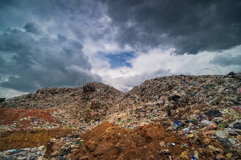 Garbage Dump Hill stock image. Image of disaster, dump - 153185989
