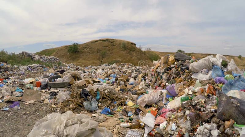 Garbage Dump. Close Up. Enviroment Pollution Concept. Stock Footage ...