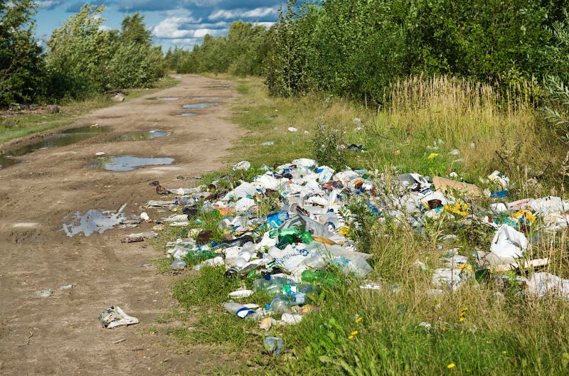 Garbage dump on the nature stock photo. Image of plastic - 26528124