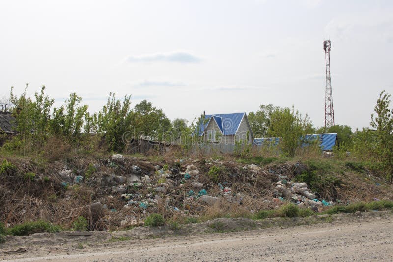 Garbage Dump Near a Residential Building on the Grass Harm To the ...