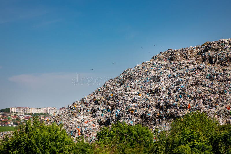 Garbage Dump Outside the City in the Open Air Stock Photo - Image of ...