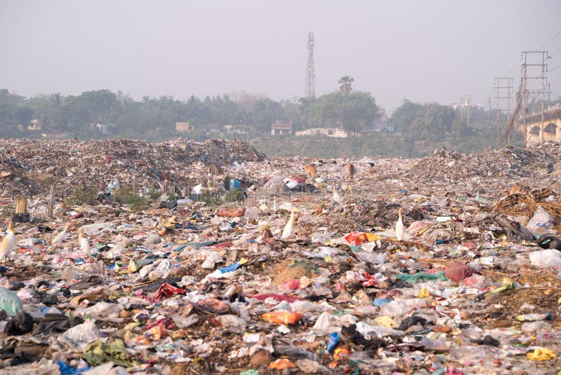Garbage Dump Outside the City. Stock Image - Image of city, garbage ...