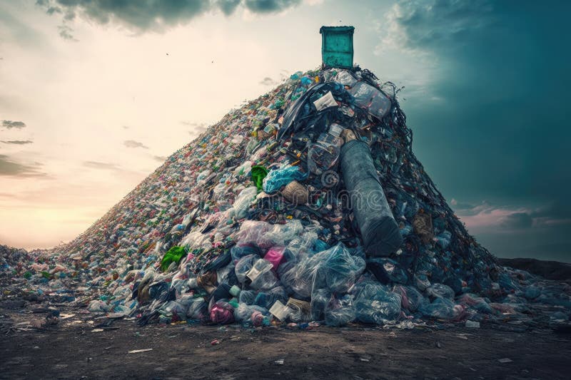 Garbage Dump Overflowing with Plastic Bottles and Other Waste Stock ...