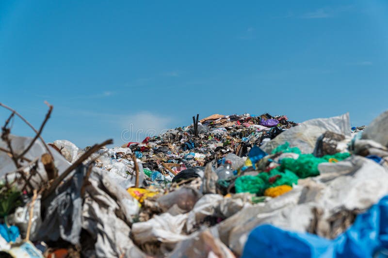 Garbage Dump Landscape. City Landfill Stock Photo - Image of scrap ...