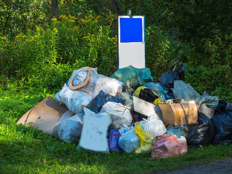 Garbage Dump in Plastic Bags, Environmental Problems, Poster Stock ...