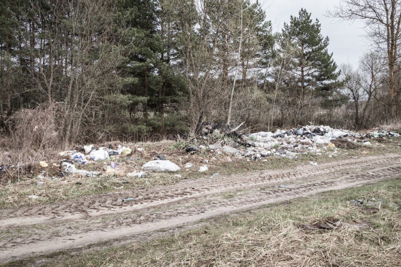 Garbage Dump on the Side of the Road Stock Image - Image of garbage ...