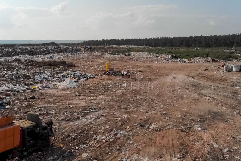 Garbage Dump, Top View of Trash. Landfill Stock Image - Image of ...