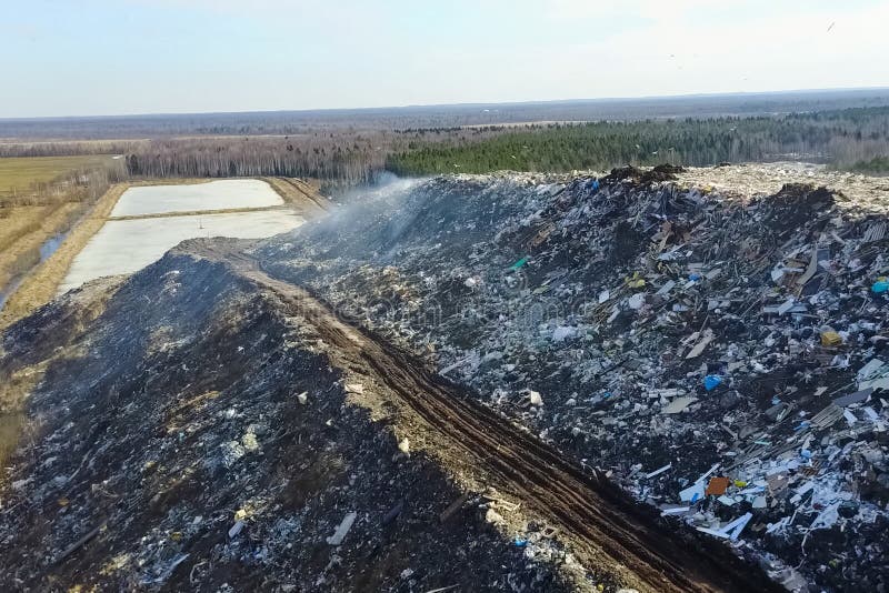 Garbage Dump, Top View of Trash. Landfill Stock Photo - Image of green ...