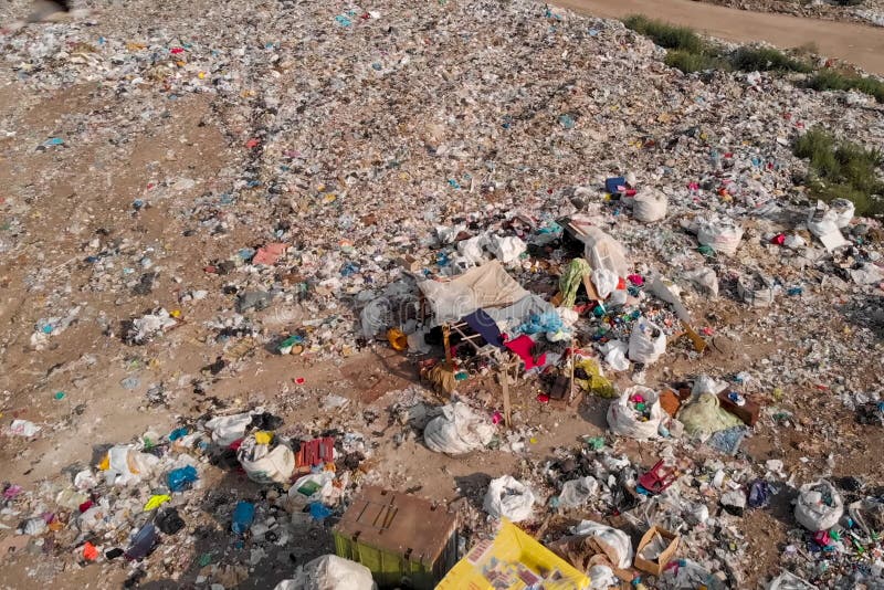 Garbage Dump, Top View of Trash. Landfill Editorial Image - Image of ...