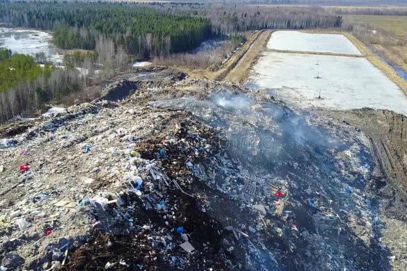 Garbage Dump, Top View of Trash. Landfill Stock Image - Image of ...