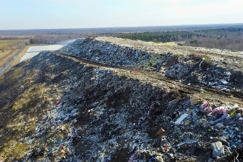 Garbage Dump, Top View of Trash. Landfill Stock Image - Image of ...
