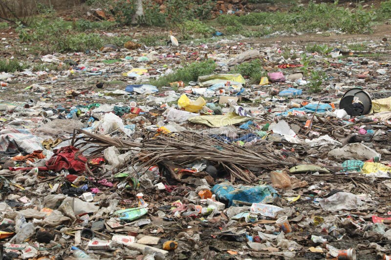 Garbage Dump at Village Rural Area India Stock Photo - Image of ground ...