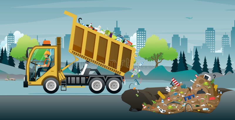 Garbage dump. stock vector. Illustration of tropical - 240777387