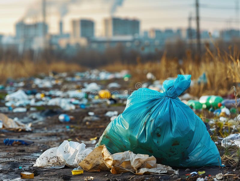 Garbage Dumped in the Environment. Stock Illustration - Illustration of ...