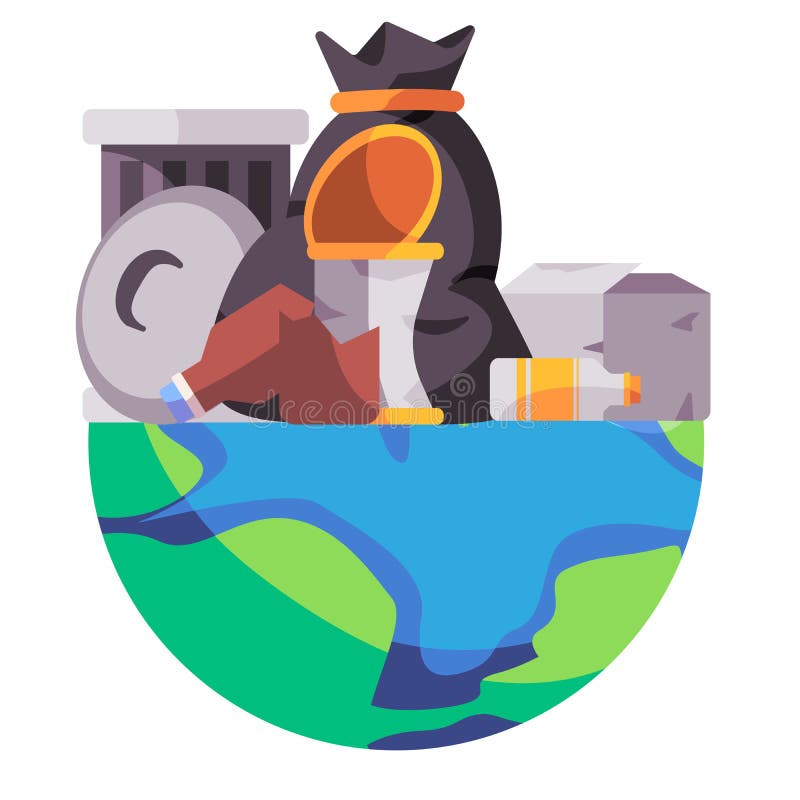 Garbage Dumping Littering Environment Garbage Dirty Earth Icon ...