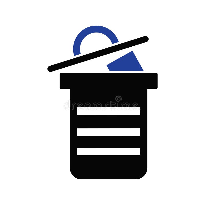 Garbage dustbin icon stock vector. Illustration of protection - 262617770