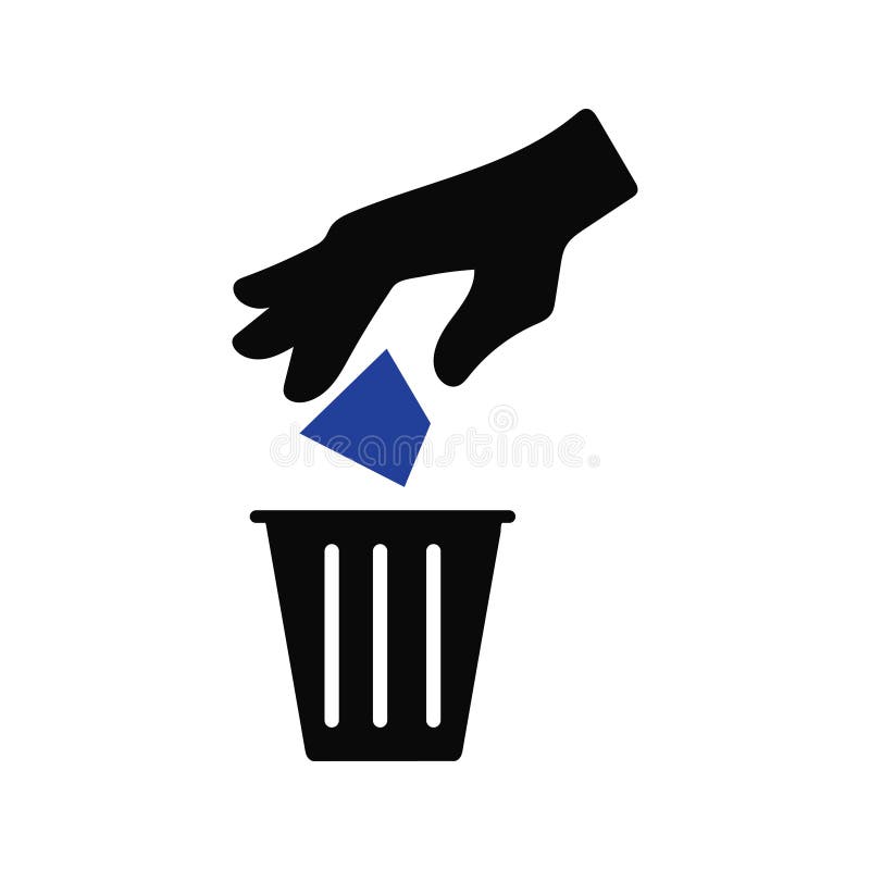 Garbage dustbin icon stock vector. Illustration of trash - 262617776