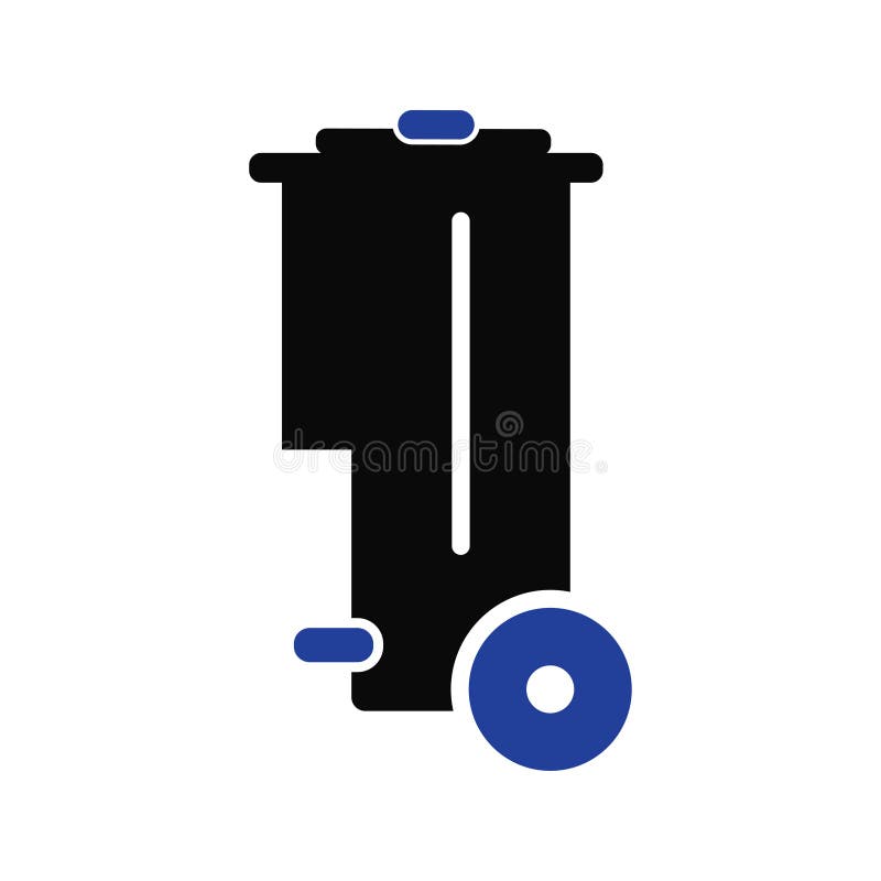 Garbage dustbin icon stock vector. Illustration of rubbish - 262617780