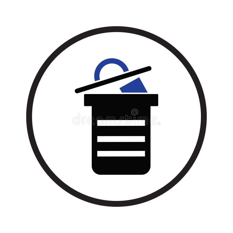 Garbage dustbin icon stock vector. Illustration of junk - 262617791
