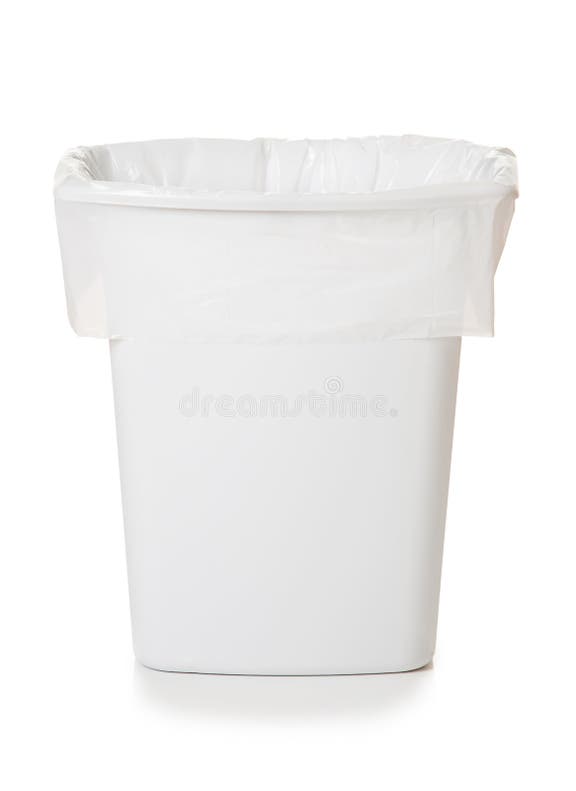 Garbage: Empty Trash Bag in Plastic Can Stock Image - Image of plastic ...