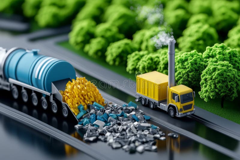 Garbage and Environmental Conservation are Depicted in a Detailed ...