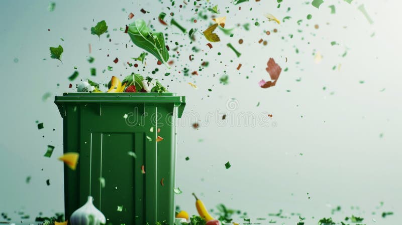 Garbage Falling Trash Bin White Background Stock Photos - Free ...