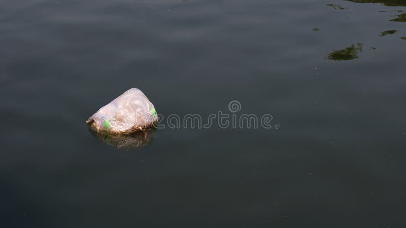 Garbage Floating in River, Water Pollution. Ecological Problem ...